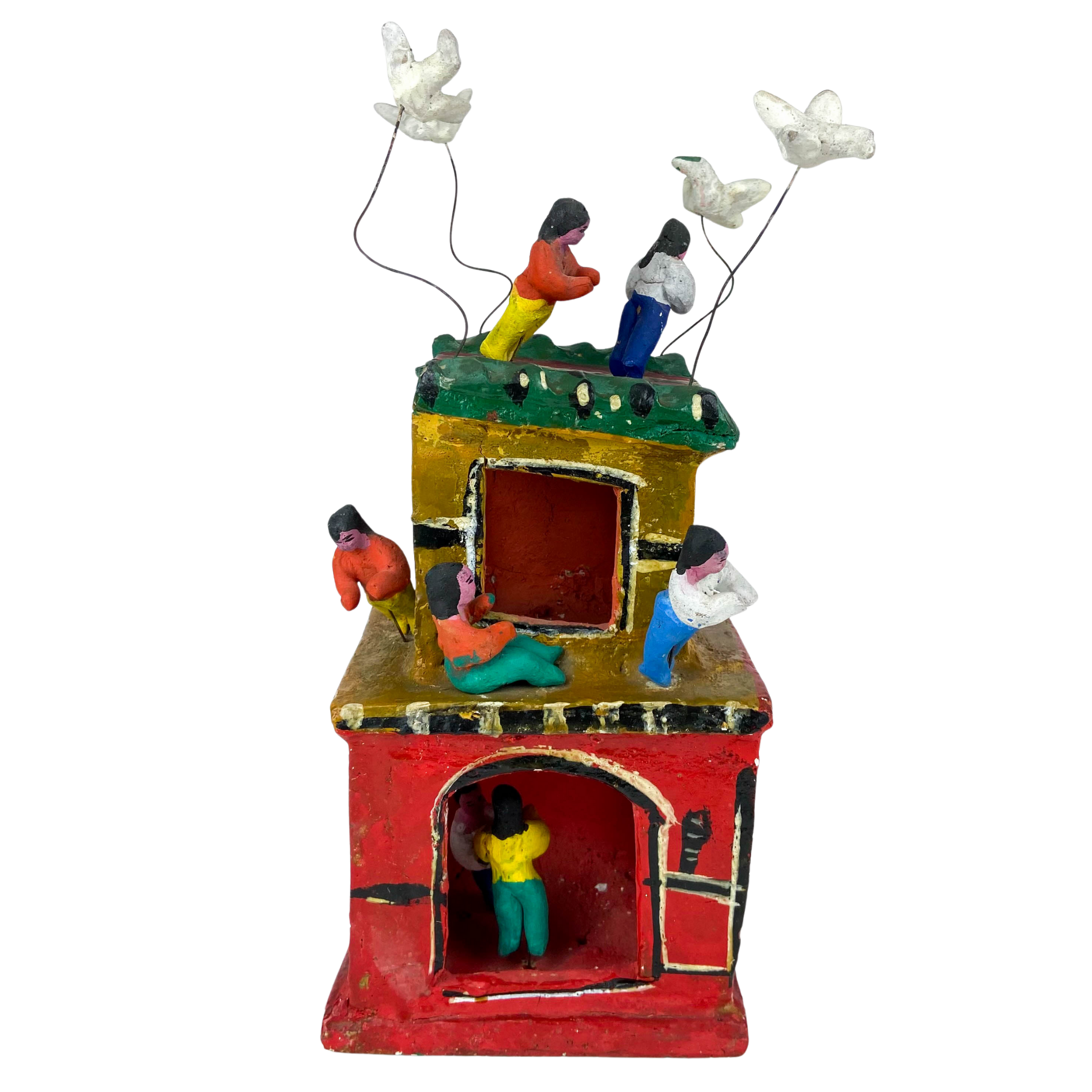 Vintage Mexican Folk Art Clay House by Candelario Medrano #O1738 ...