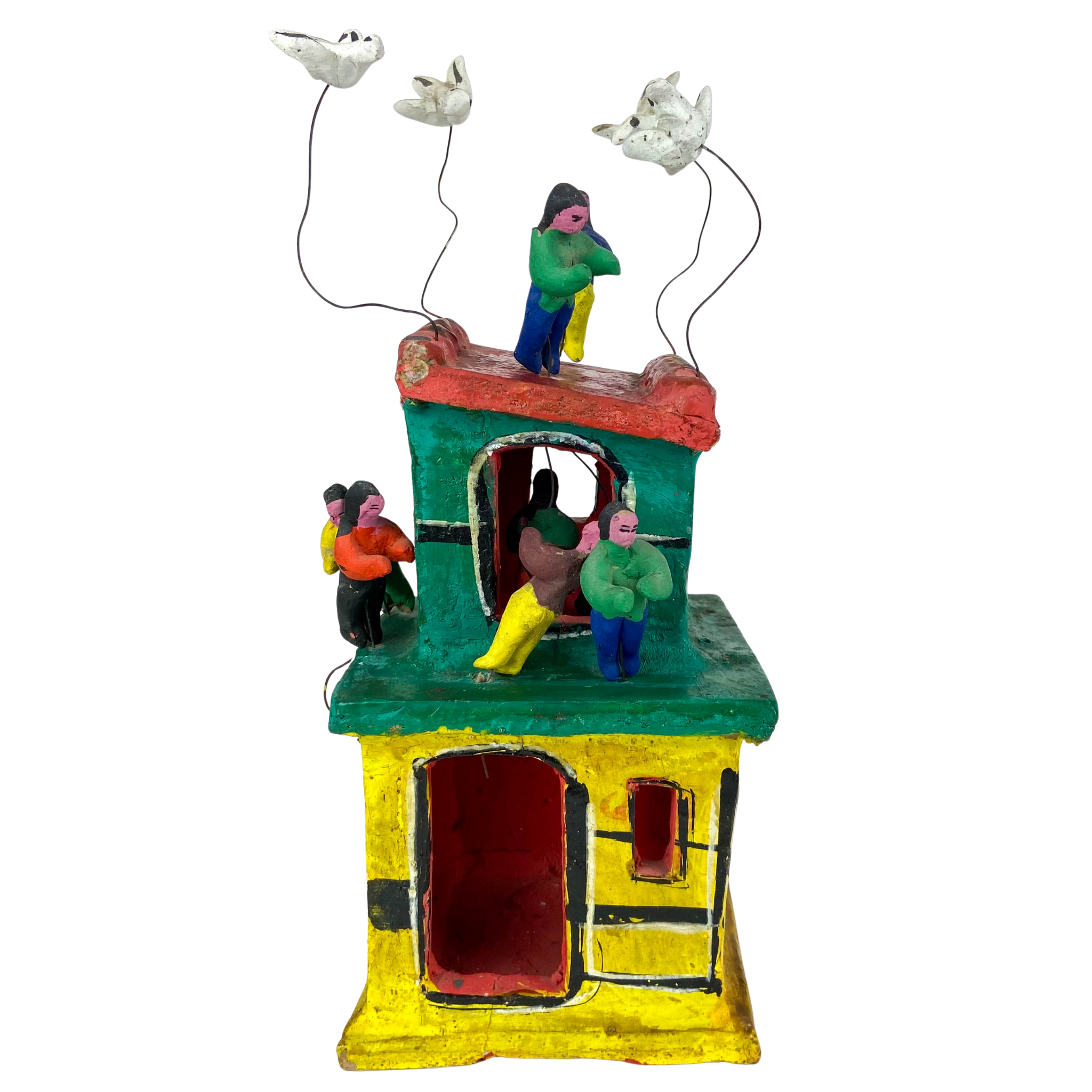 Vintage Mexican Folk Art Clay House by Candelario Medrano #O1739 ...